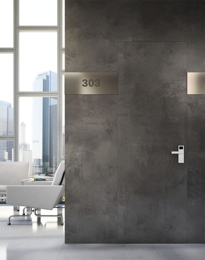 Puerta de interior - FILOMURO REI 60 INTONACATA - GAROFOLI - de madera ...