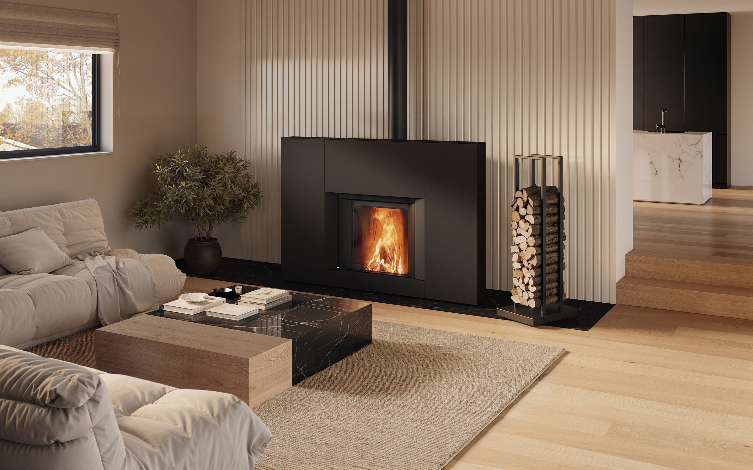 Chimenea de leña - MICROMEGA READY-TO-FIT - Stûv - encastrable ...