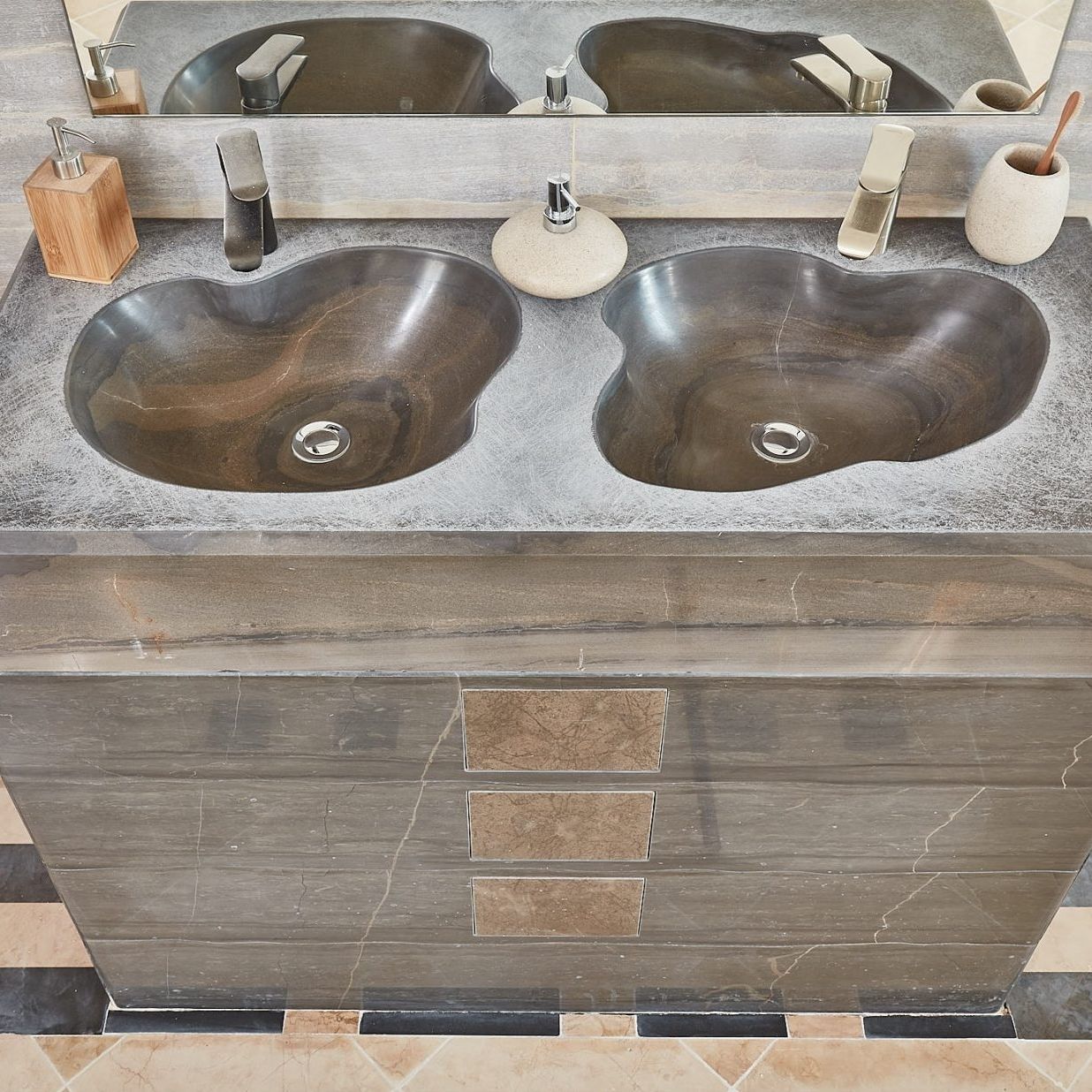 Lavabo suspendido - SEASHELL - OCCITANIE PIERRES - de piedra / con ...