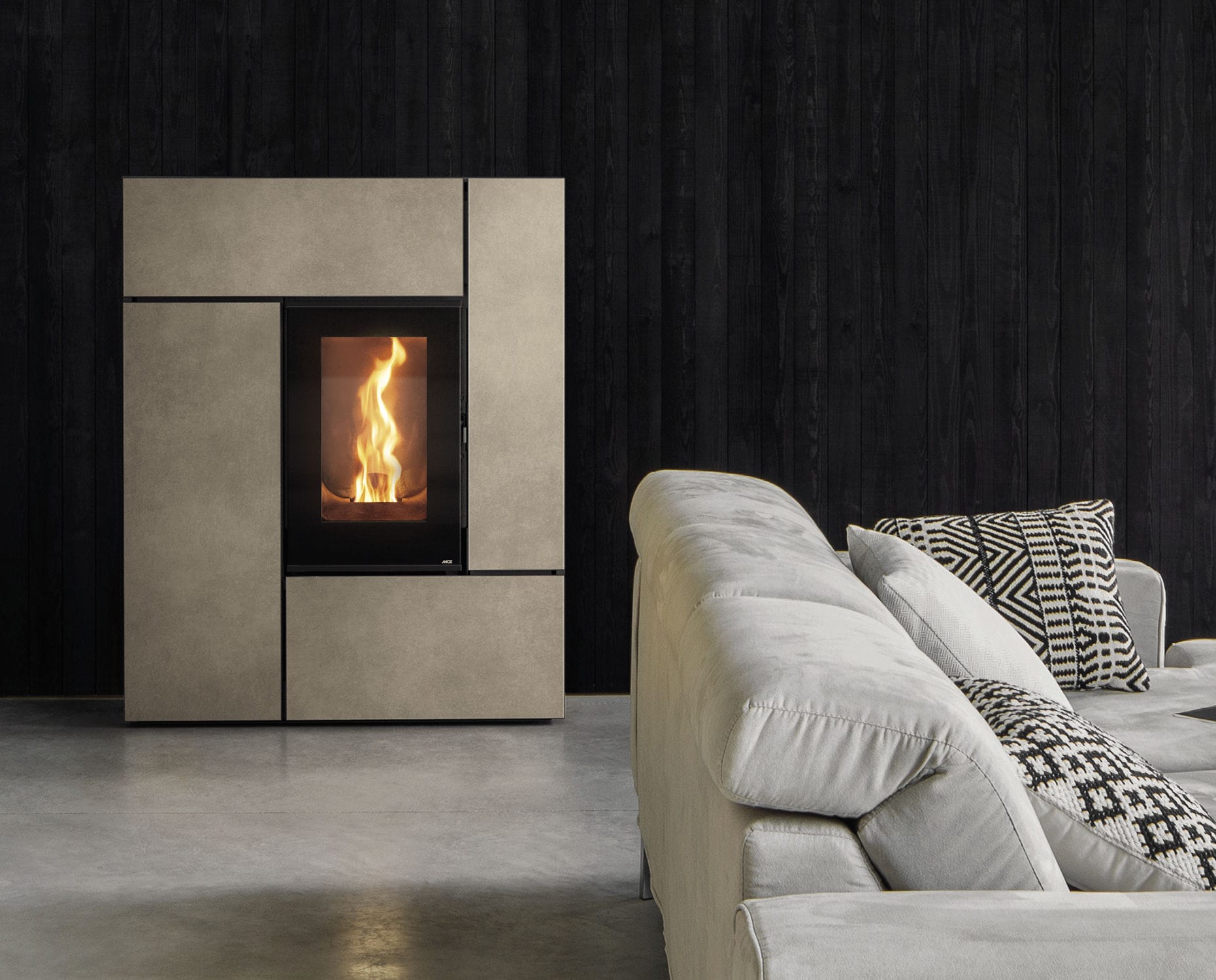 Estufa de pellets - FEEL - MCZ - 12 kW / de suelo / de pared