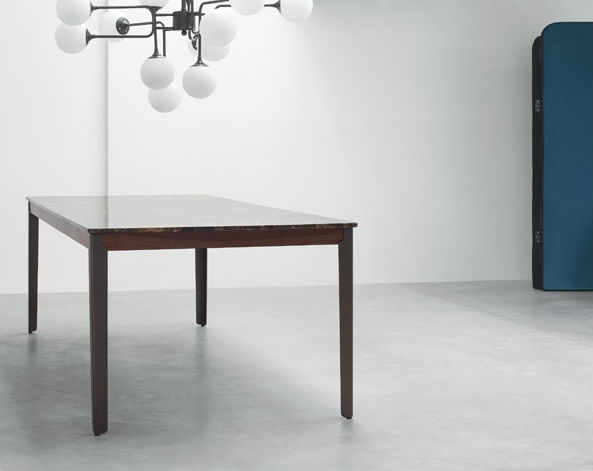 Mesa de comedor contemporánea - HUG - Arflex - de piedra / rectangular / para uso residencial