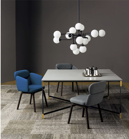 Mesa contemporánea - MATCH - Arflex - de mármol / rectangular