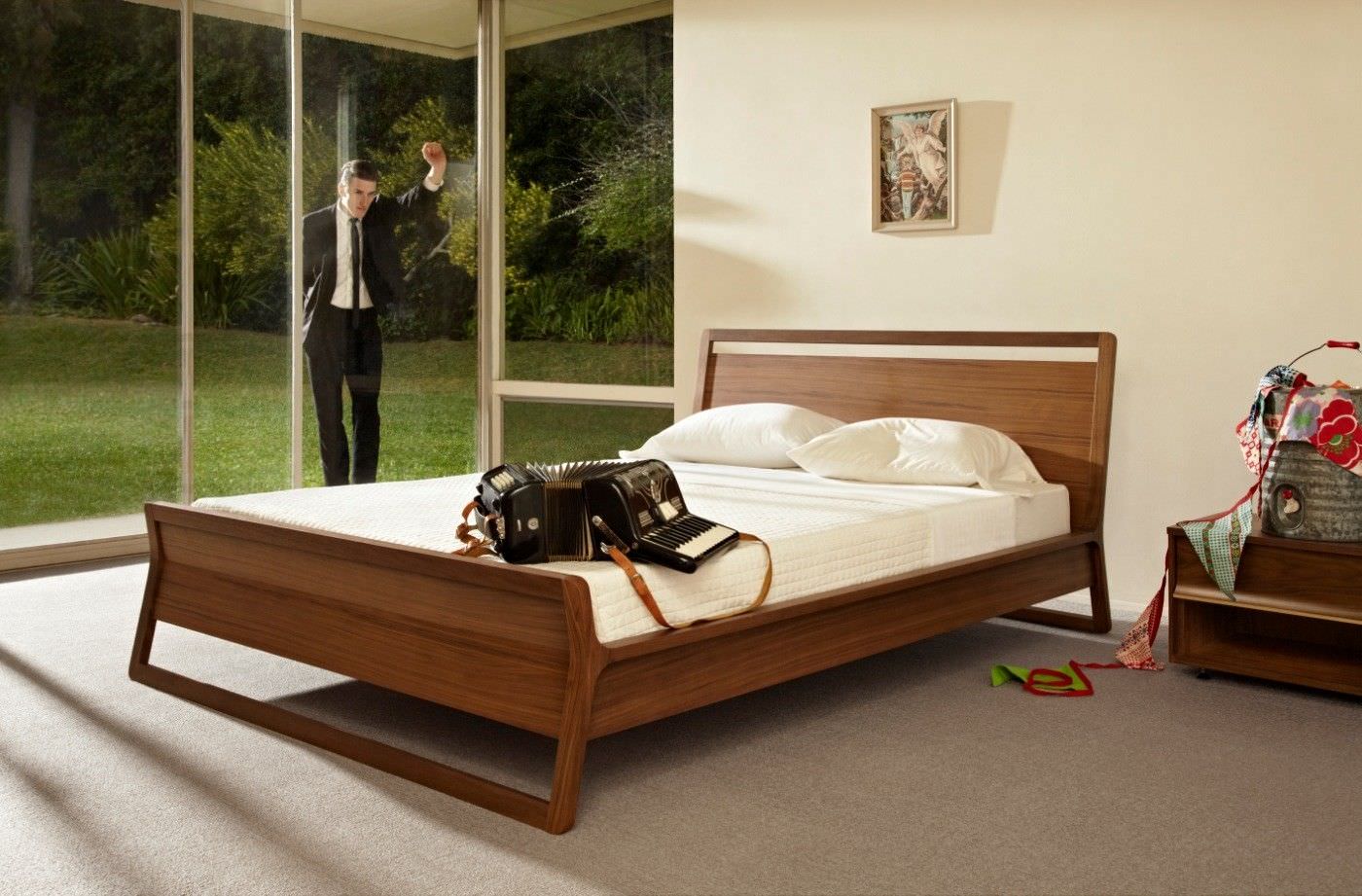 Cama de matrimonio - WOODROW - BLU DOT - individual / contemporánea ...