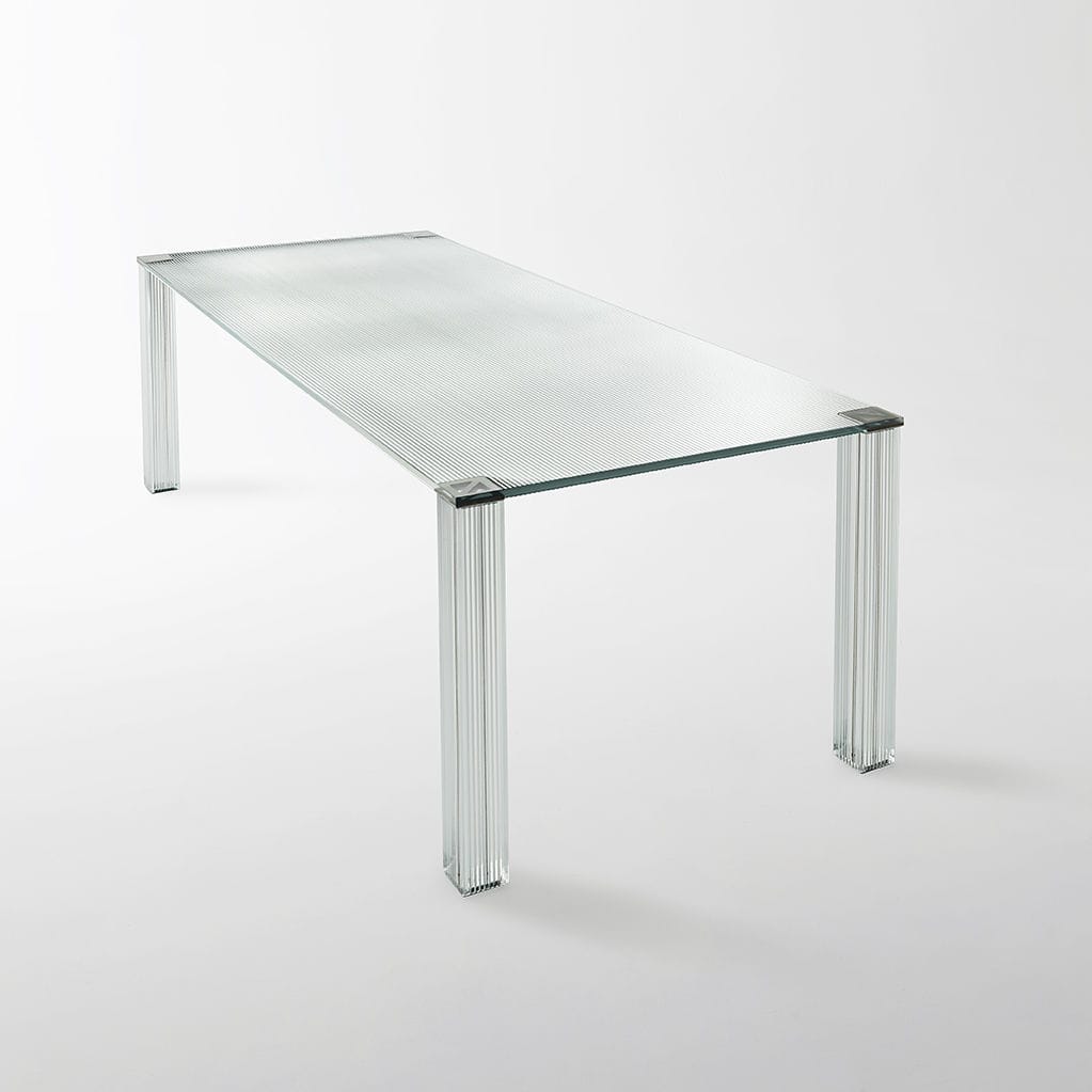 Mesa contemporánea - CRYPTEE' - GLAS ITALIA - de vidrio / rectangular ...