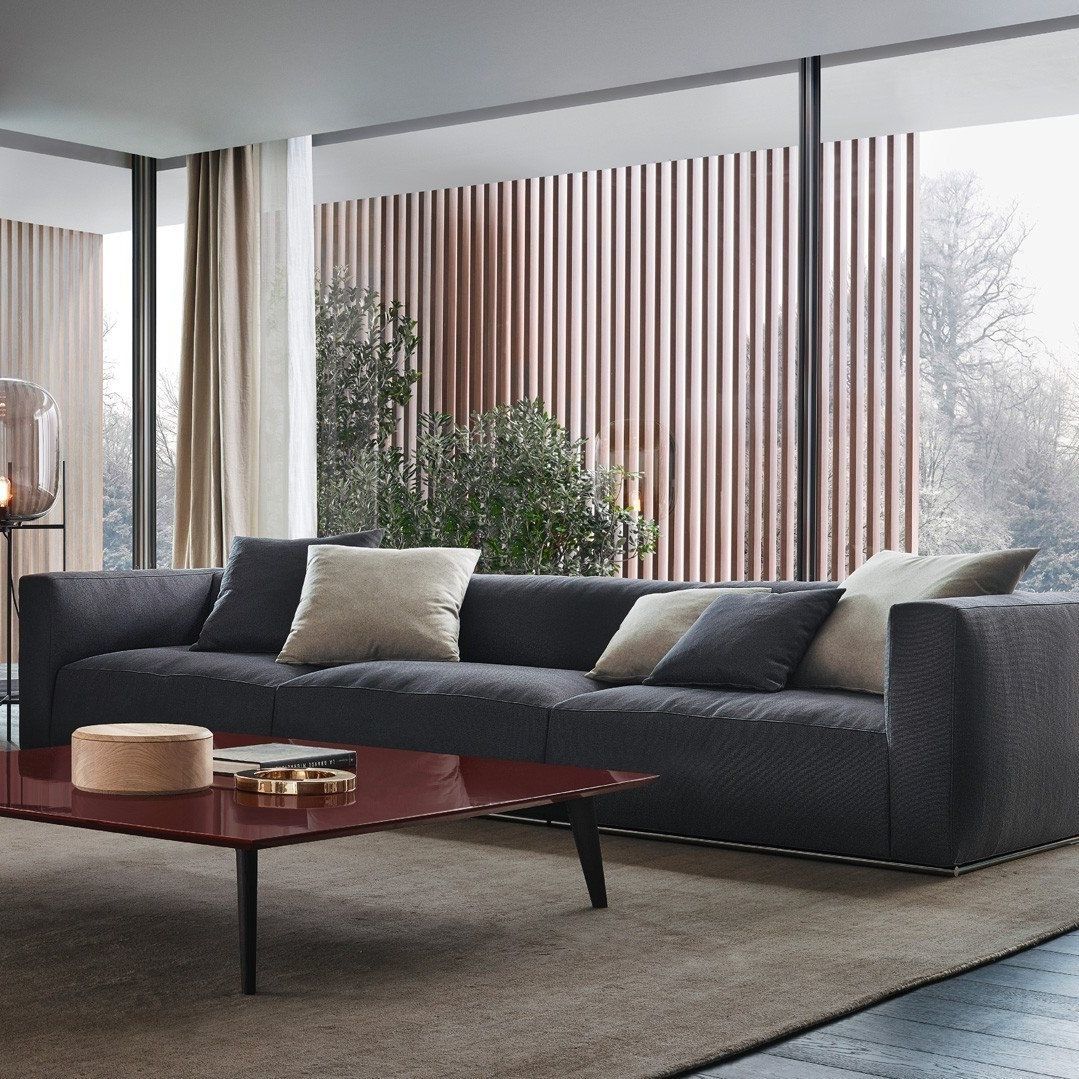 Sofá modular - SHANGAI - Poliform - contemporáneo / de tejido / de cuero