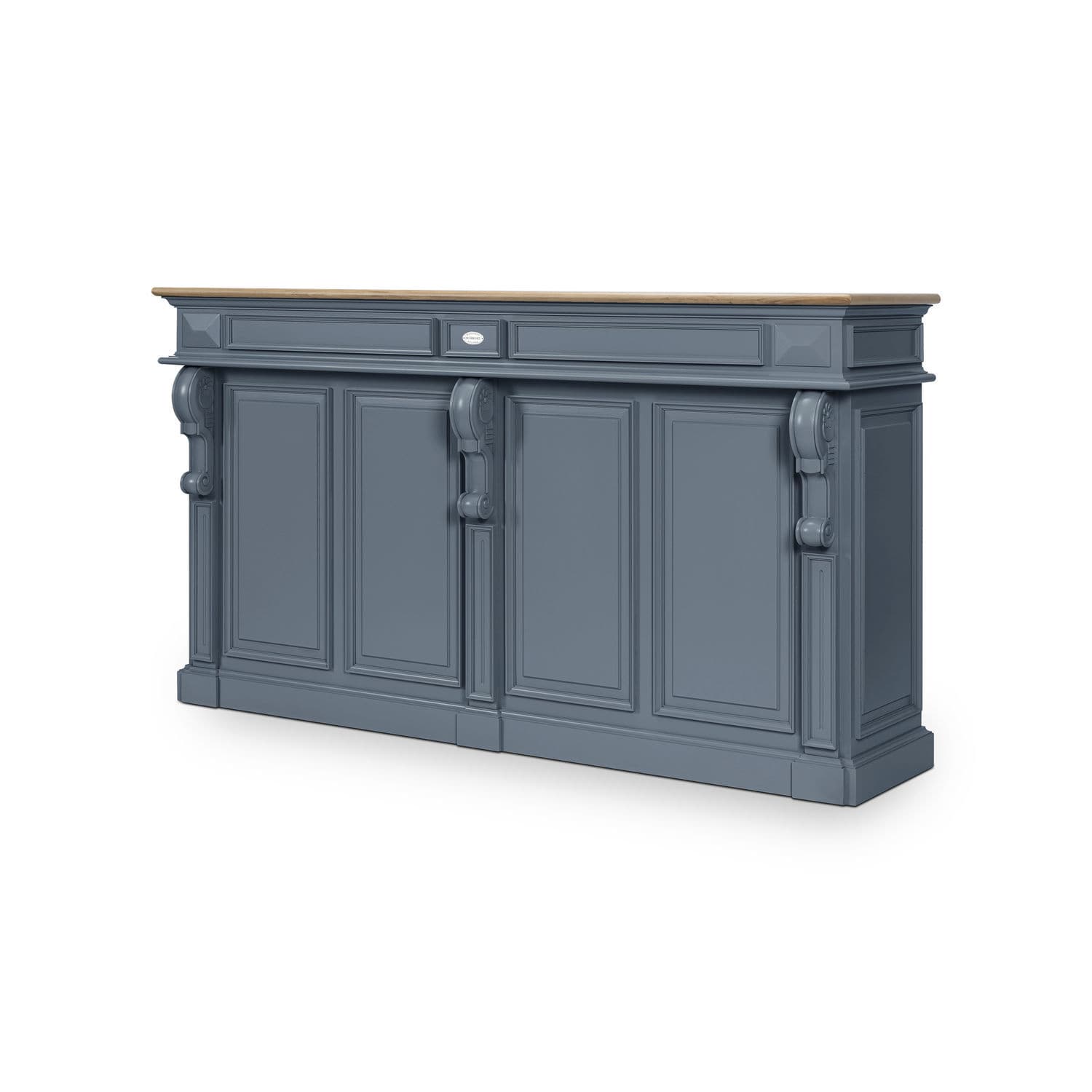 Mostrador de bar - De Kercoet - de madera / de latón / de mármol