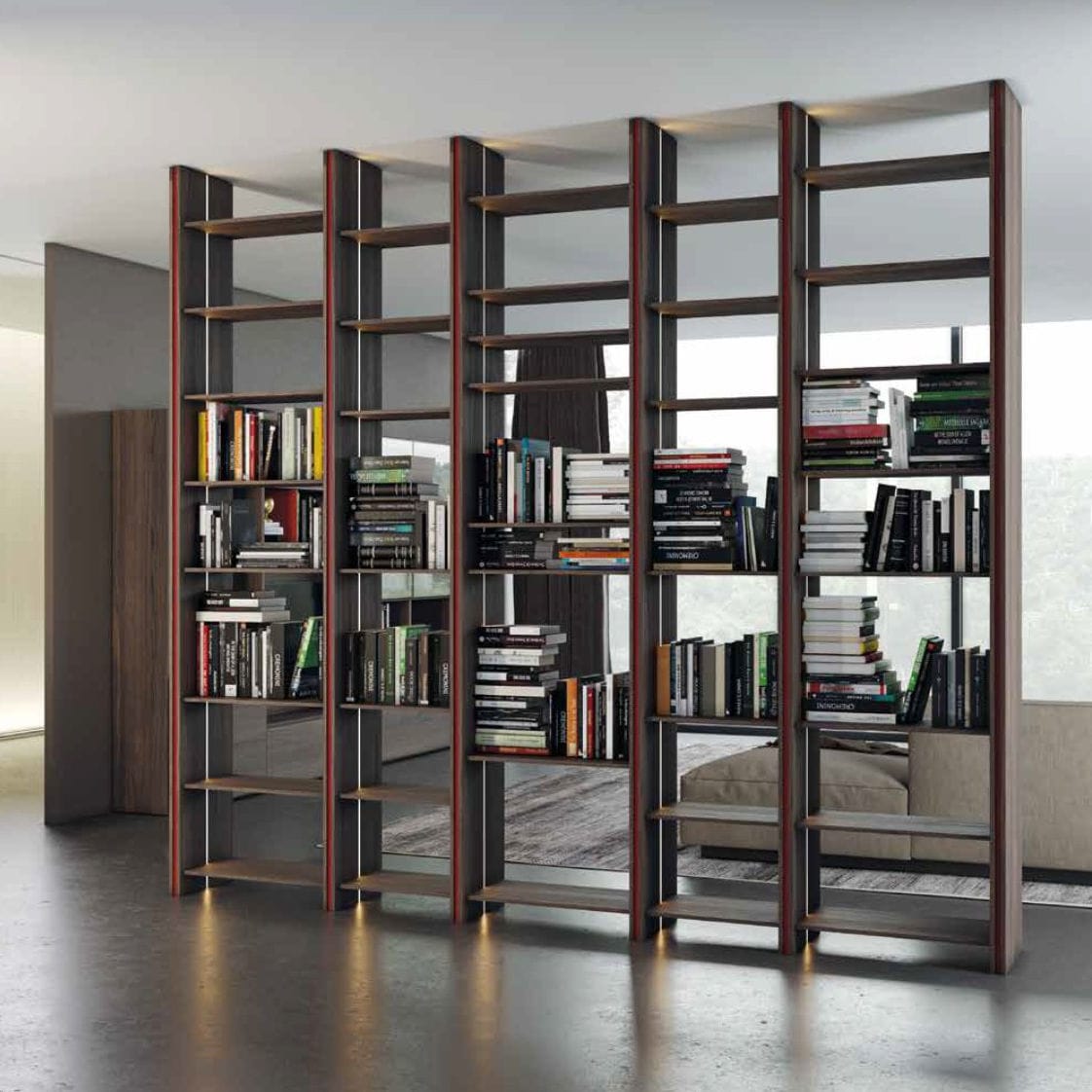 Biblioteca modular - SOTTILE - Kico srl - suelo-techo / contemporánea ...