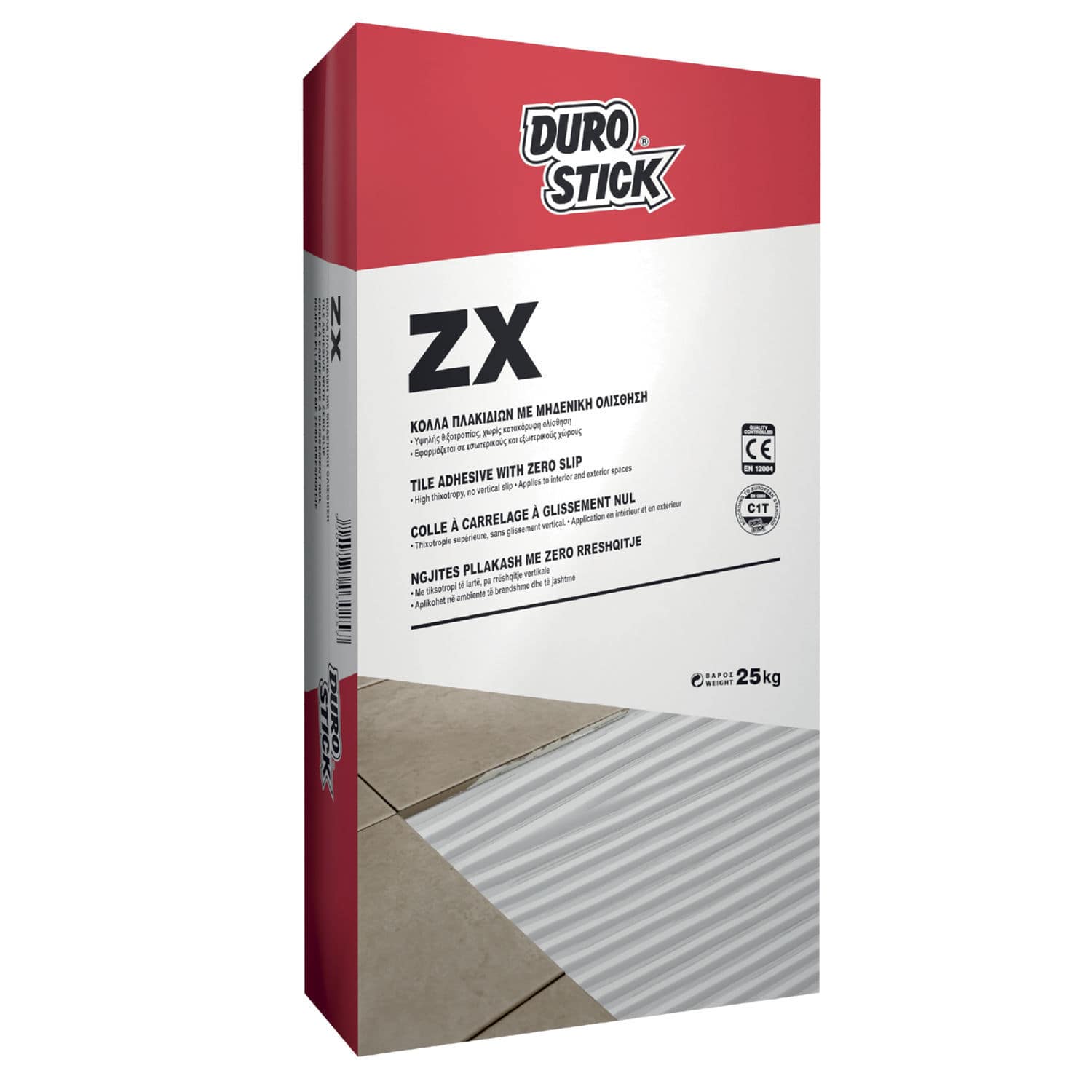 Mortero cola de sellado - ZX - DUROSTICK - para baldosas / blanco / gris