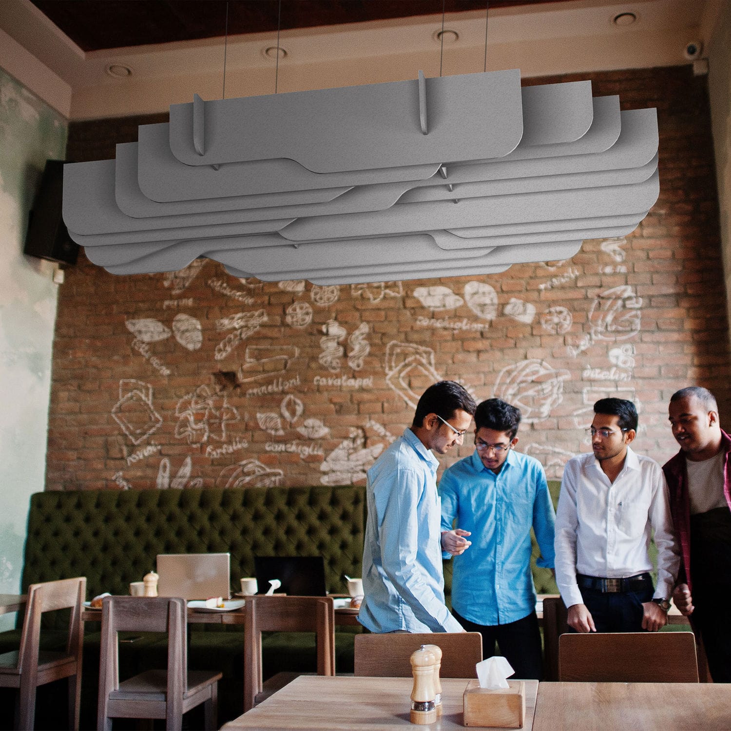 Falso techo de PET - BLOOM - 14six8 - de poliestireno / en isla / para ...