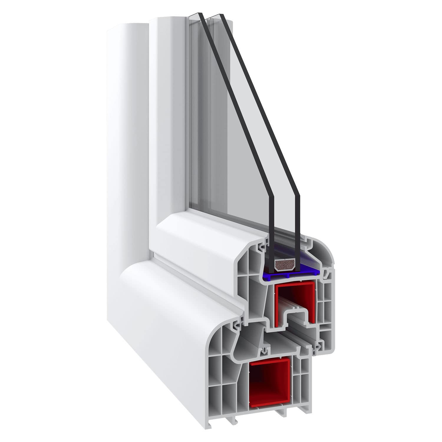 Perfil de ventana de PVC - Pasifik 873 - Adopen Plastik - resistente al ...