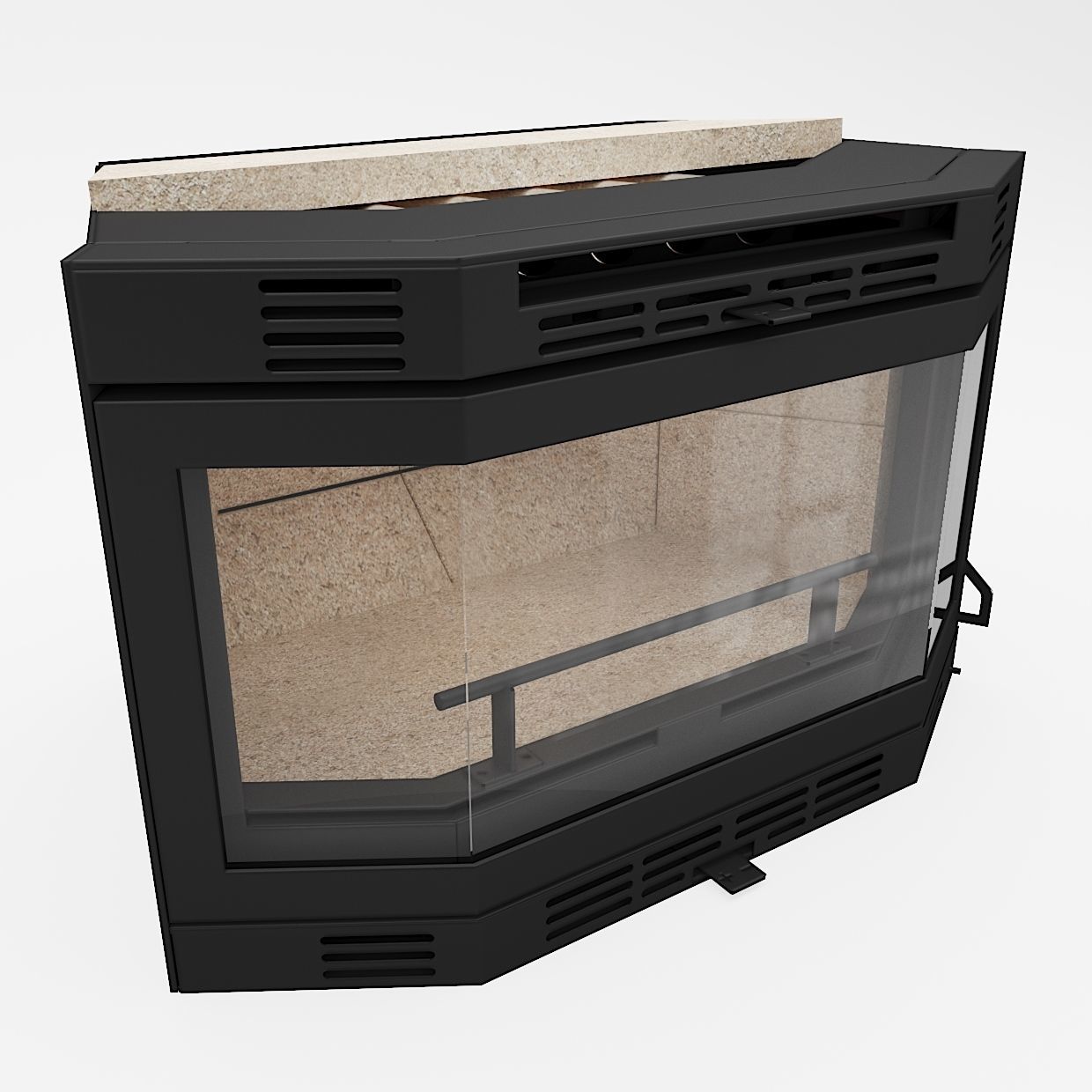 Chimenea insertable de leña - 70-55 Prisma - REGALFIRE S.A - de acero ...