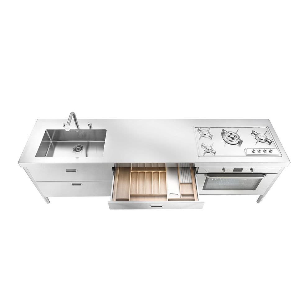 Cocina de acero inoxidable - LC280-C90+C90+F90/1 - ALPES-INOX ...