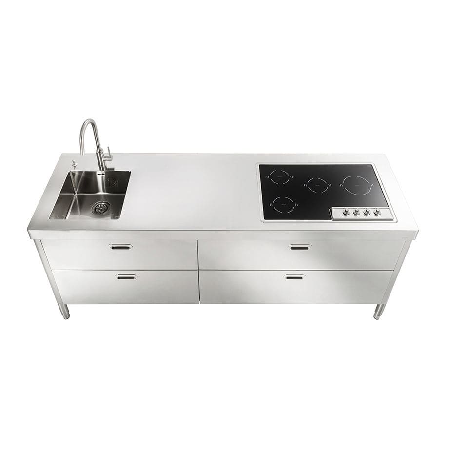 Cocina de acero inoxidable - LC220-C90+C120/1 - ALPES-INOX ...