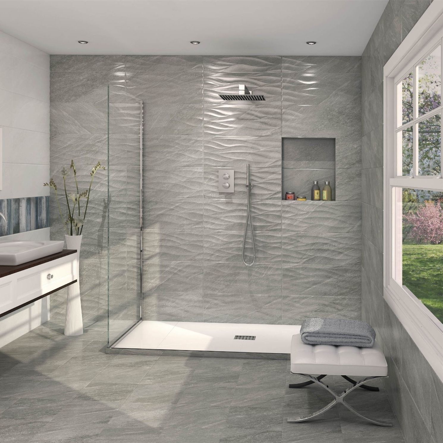 Baldosa de cerámica - AVALON - MAYOLICA - brillante / con relieve / de ...