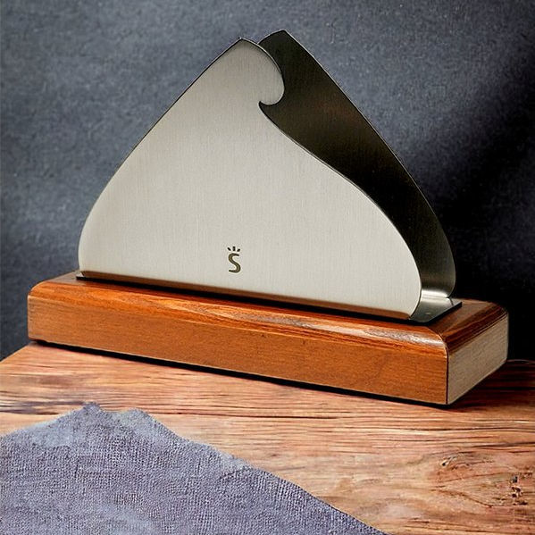 Servilletero de acero inoxidable - Pyxis Auris - Laserplanet