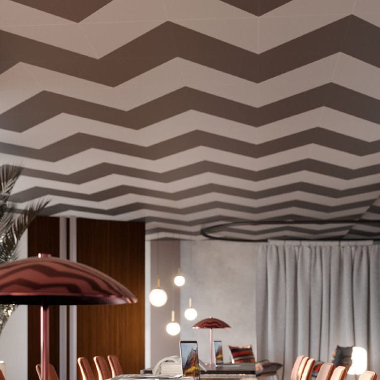 Falso techo de metal - Creative - Knauf Ceiling Solutions - en losas ...