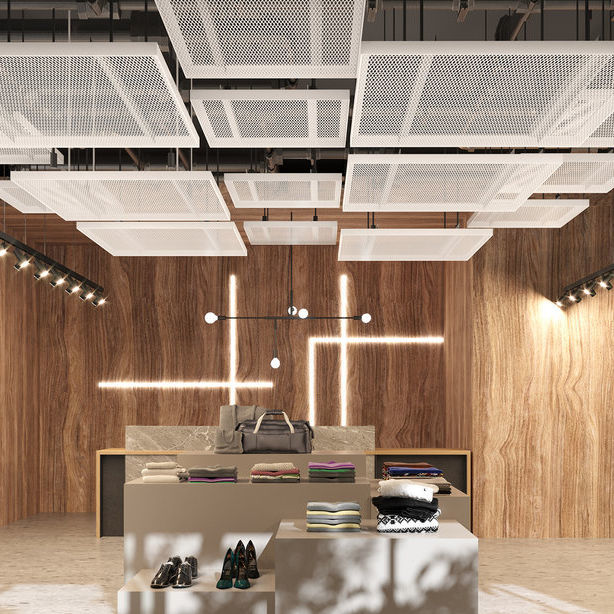 Falso techo de tejido - MESH Sonic MT - Knauf Ceiling Solutions - tipo ...