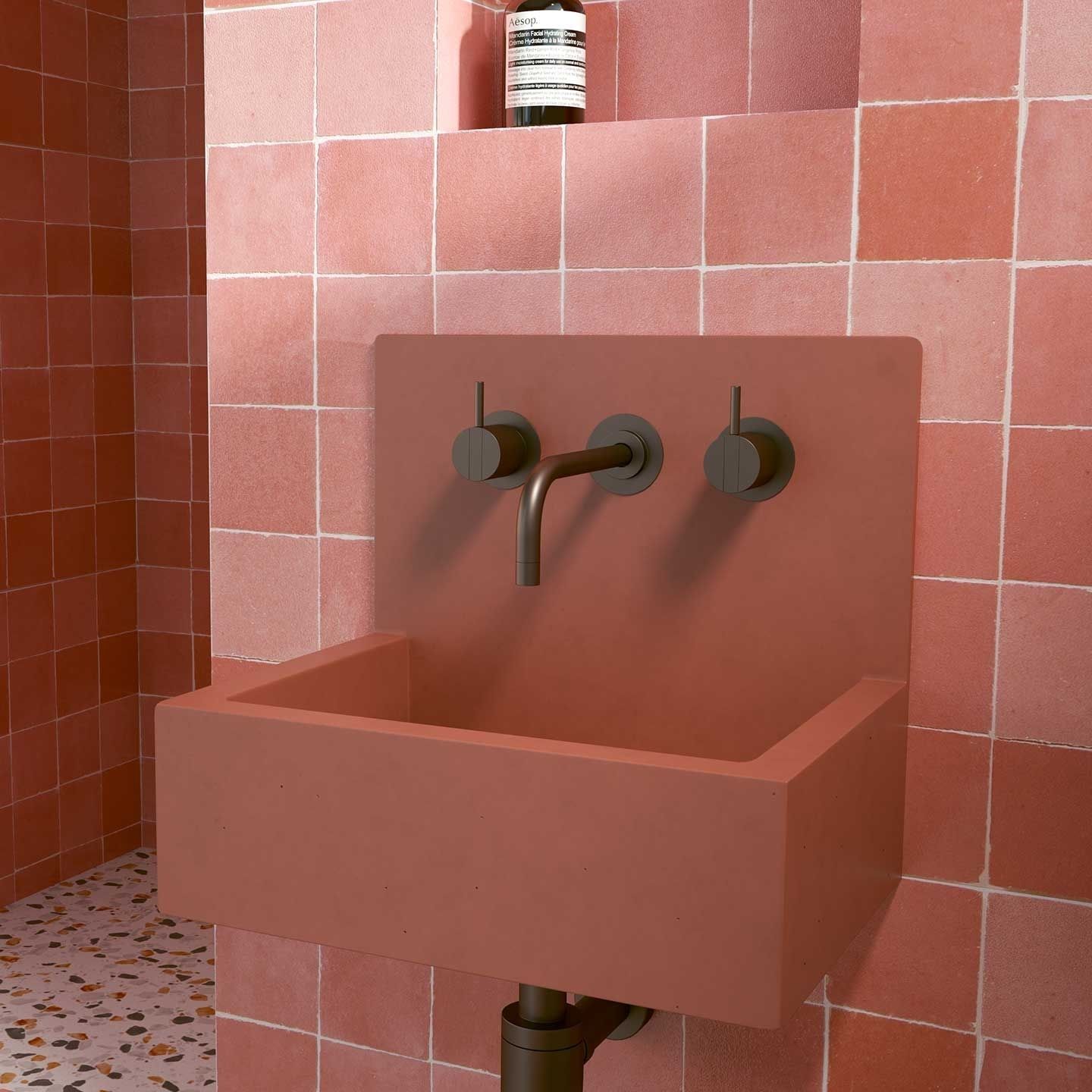 Lavabo suspendido - TROUGH - Maark Bathware - de hormigón / acabado ...