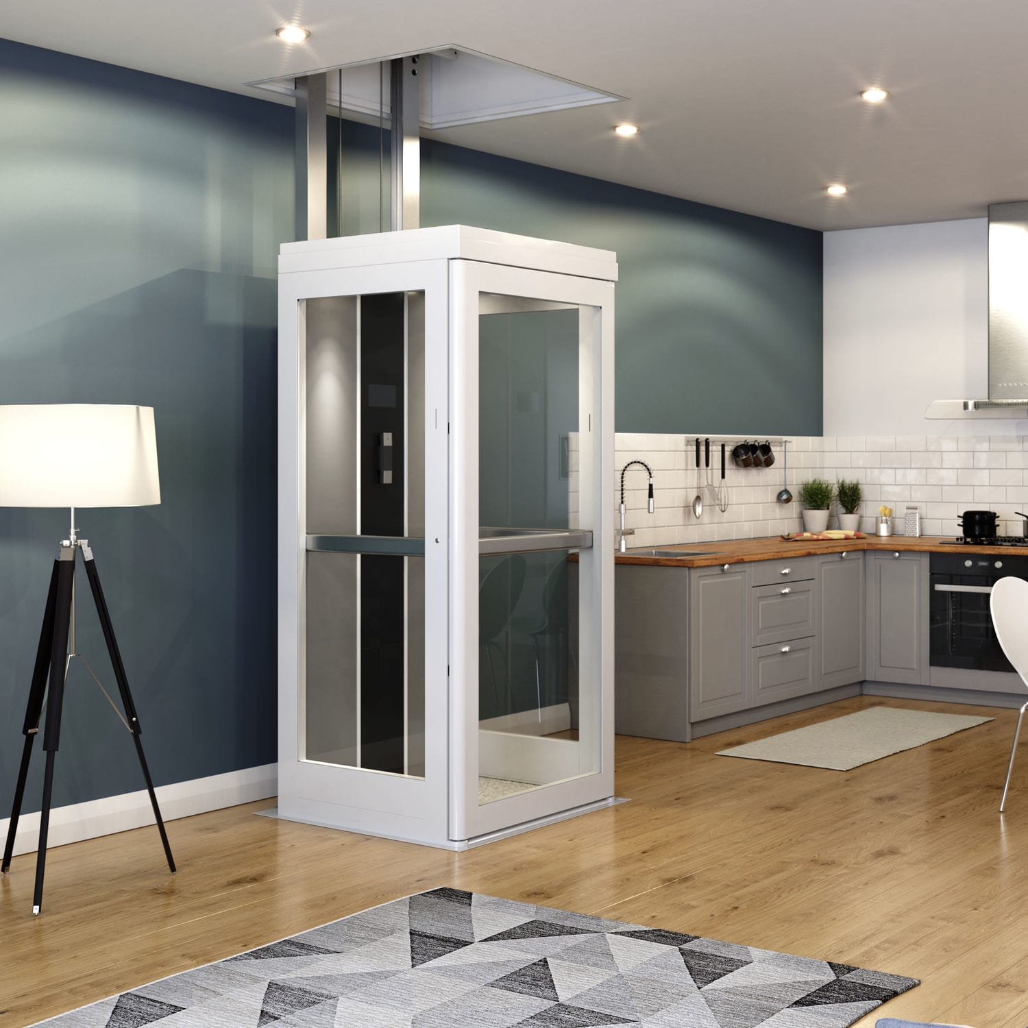 Ascensor eléctrico - Compact - POLLOCK LIFT - hidráulico / doméstico / panorámico