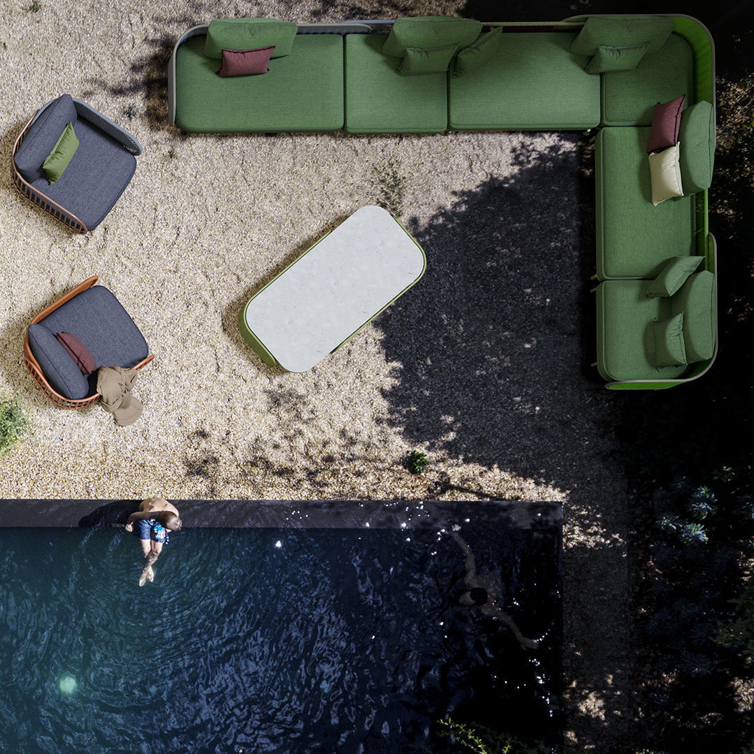 Sofá modular - OVA AA - Yaaz - contemporáneo / de exterior / de tejido