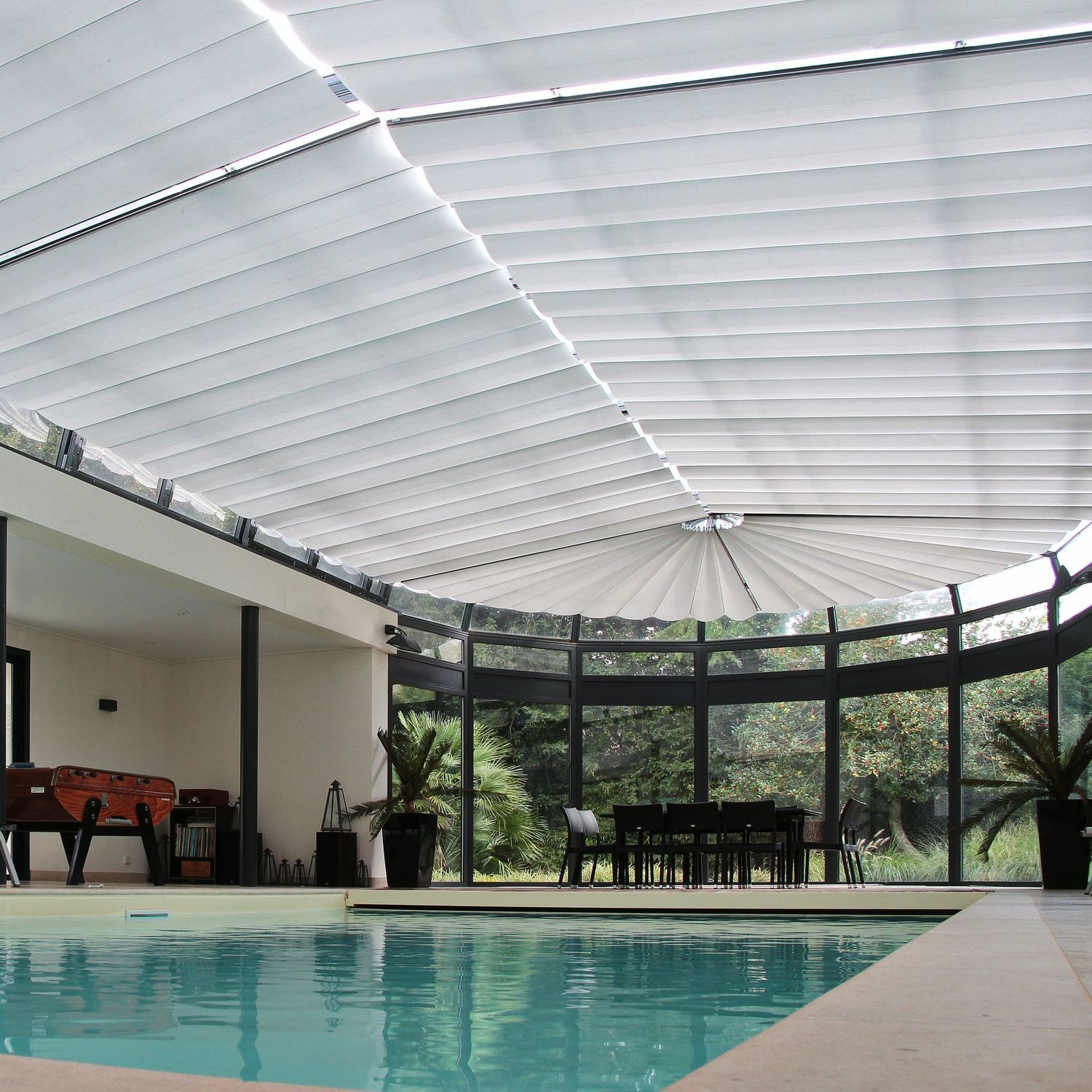 Estor resistente al calor - HABANIKO - REFLEX'SOL - plisado / para veranda / para cubierta ...