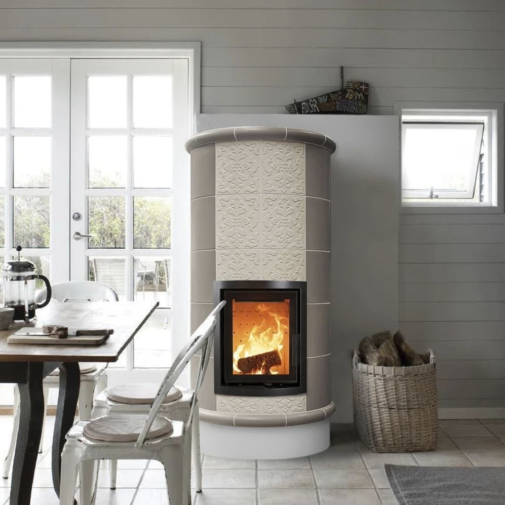 Estufa de leña - RONDÒ 5 LEVELS - Cerampiù Srl - eléctrica / 8 kW / multicombustible