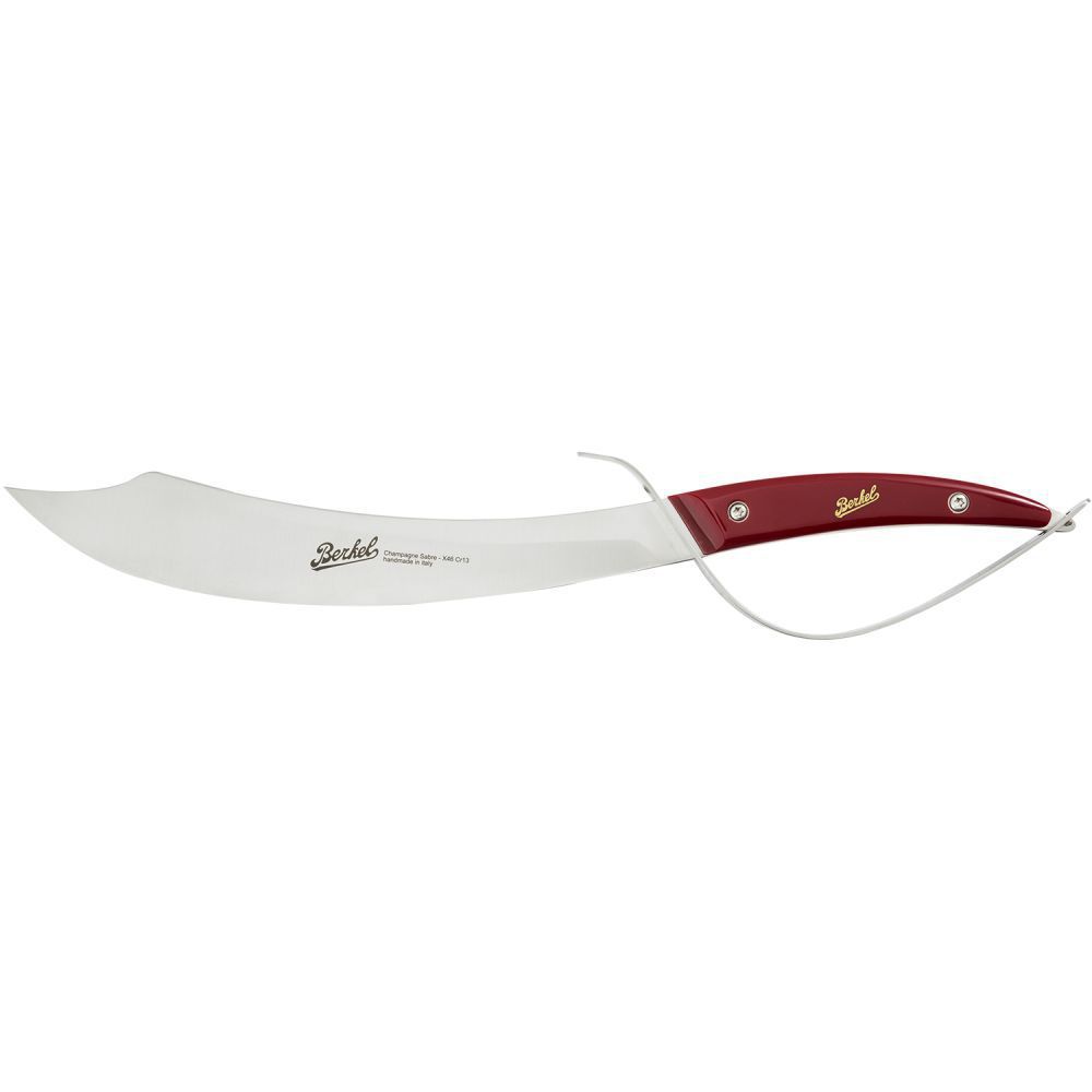 Cuchillo de cocina con mango de plástico - CHAMPAGNE SABRE ELEGANCE RED ...