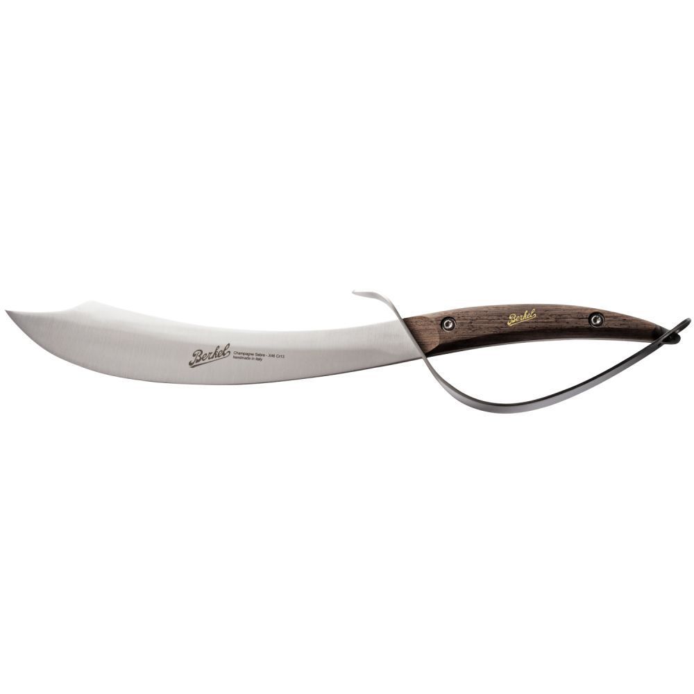 Cuchillo de cocina con mango de madera - SABRE A CHAMPAGNE ELEGANCE ...