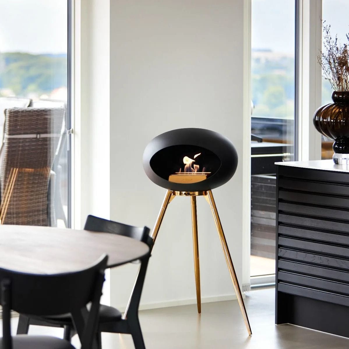 Chimenea de bioetanol - Ground High - Le Feu - de pie / Cara única / de ...