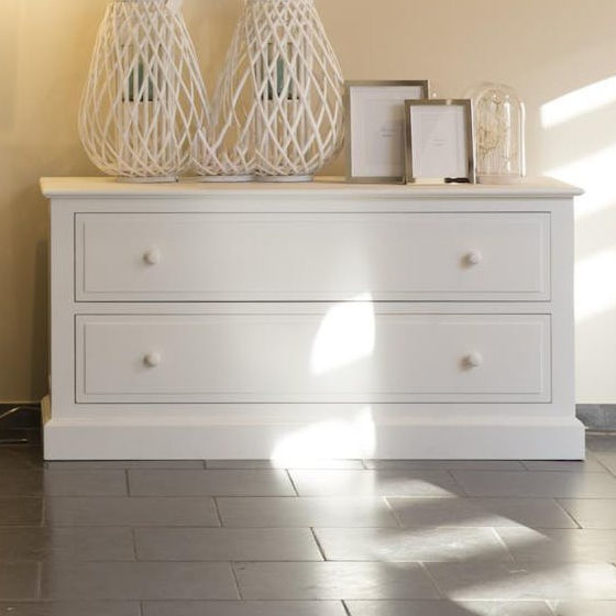 Cómoda contemporánea - MARIE - FLAMANT - de pino / con cajón / 2 cajones