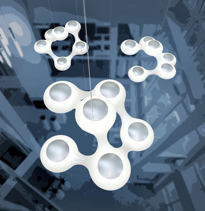 Lámpara suspendida - COSMO - next - de polipropileno / de diseño ...