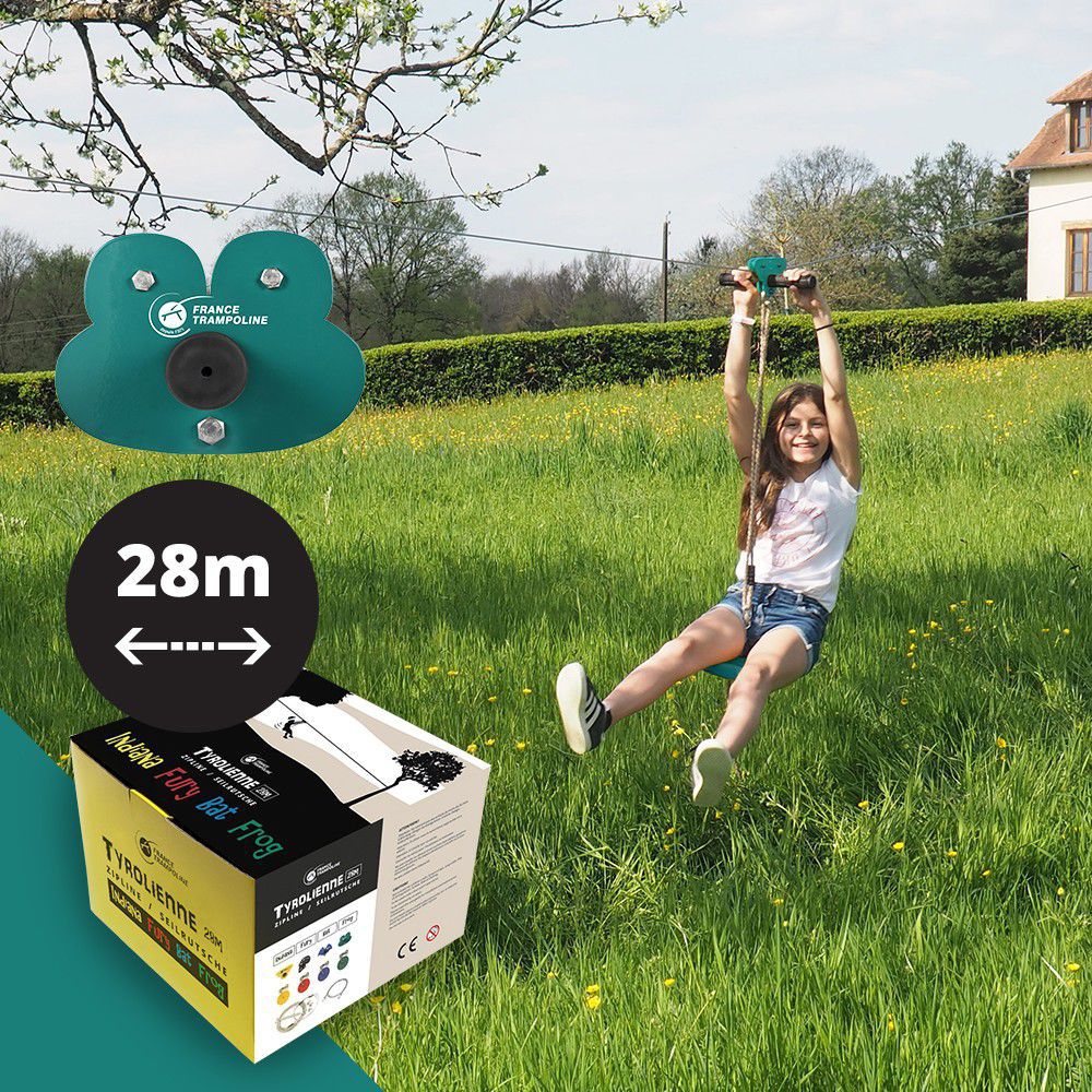 Tirolina para parque infantil - TYROLIENNE FROG - France Trampoline