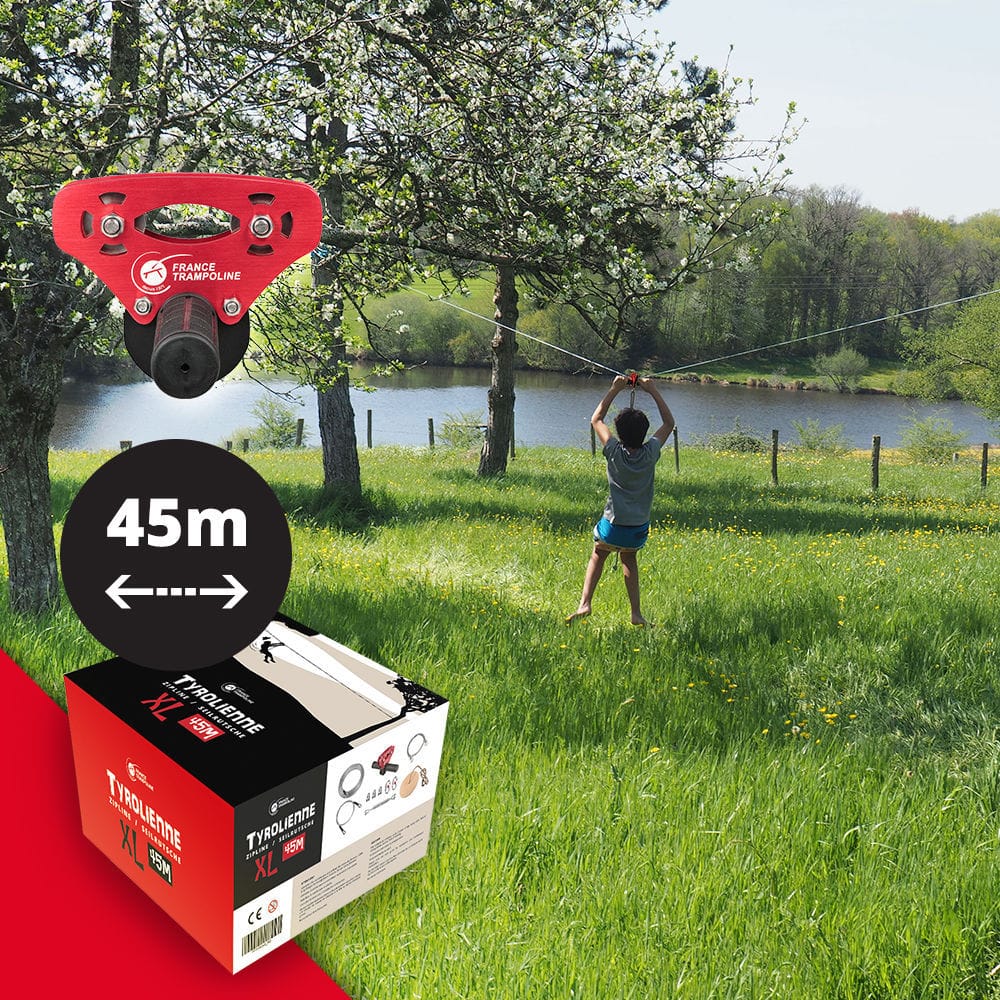 Tirolina para parque infantil - TYROLIENNE XL INFINITY - France Trampoline