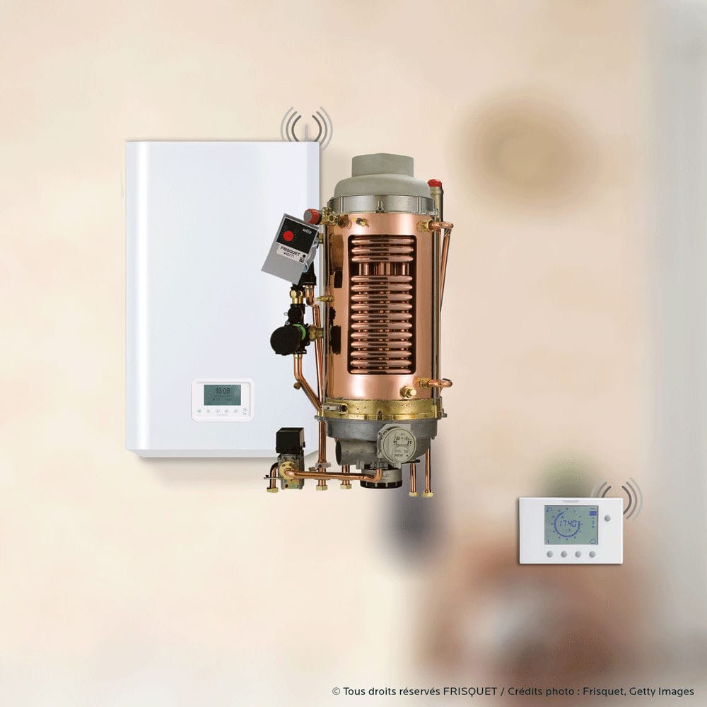 Caldera de gas - HYDROMOTRIX EVOLUTION VISIO® - FRISQUET - de pared ...