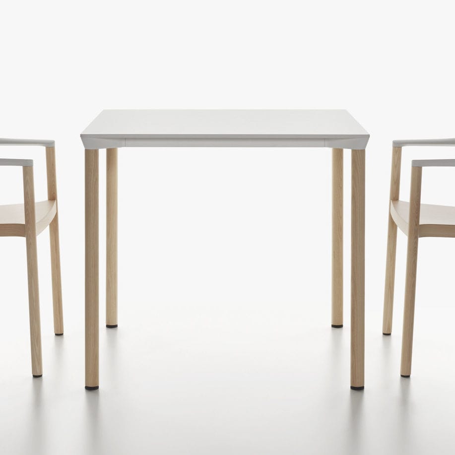 Mesa contemporánea - MONZA - PLANK - de fresno / de aluminio / de material laminado