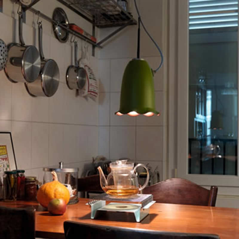 Lámpara suspendida - BLOSSOM 35 - BELUX AG - de aluminio / contemporánea / verde