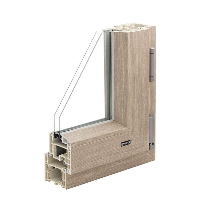 Perfil de ventana de PVC - BASIC73 - Nusco - acústico / con aislamiento ...