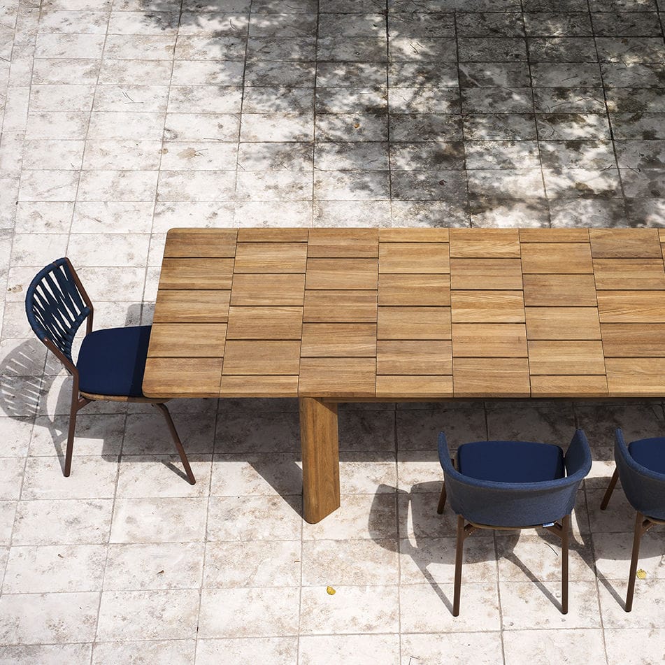 Mesa contemporánea - BRICK 002 - RODA - de teca / rectangular / extensible