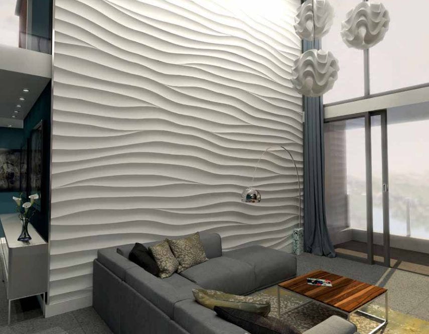 Panel decorativo de pared - FLOW XL - Armourcoat USA - de yeso ...
