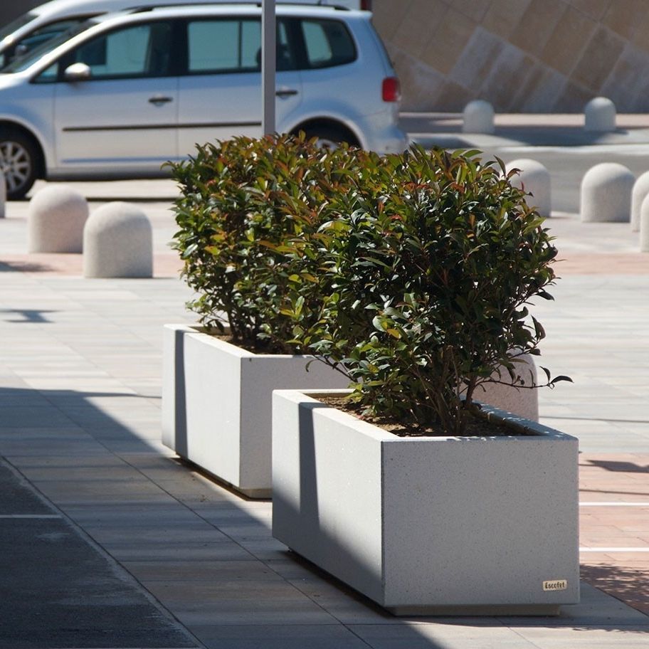 Jardinera de hormigón - BOX - Escofet - rectangular / cuadrada / modular