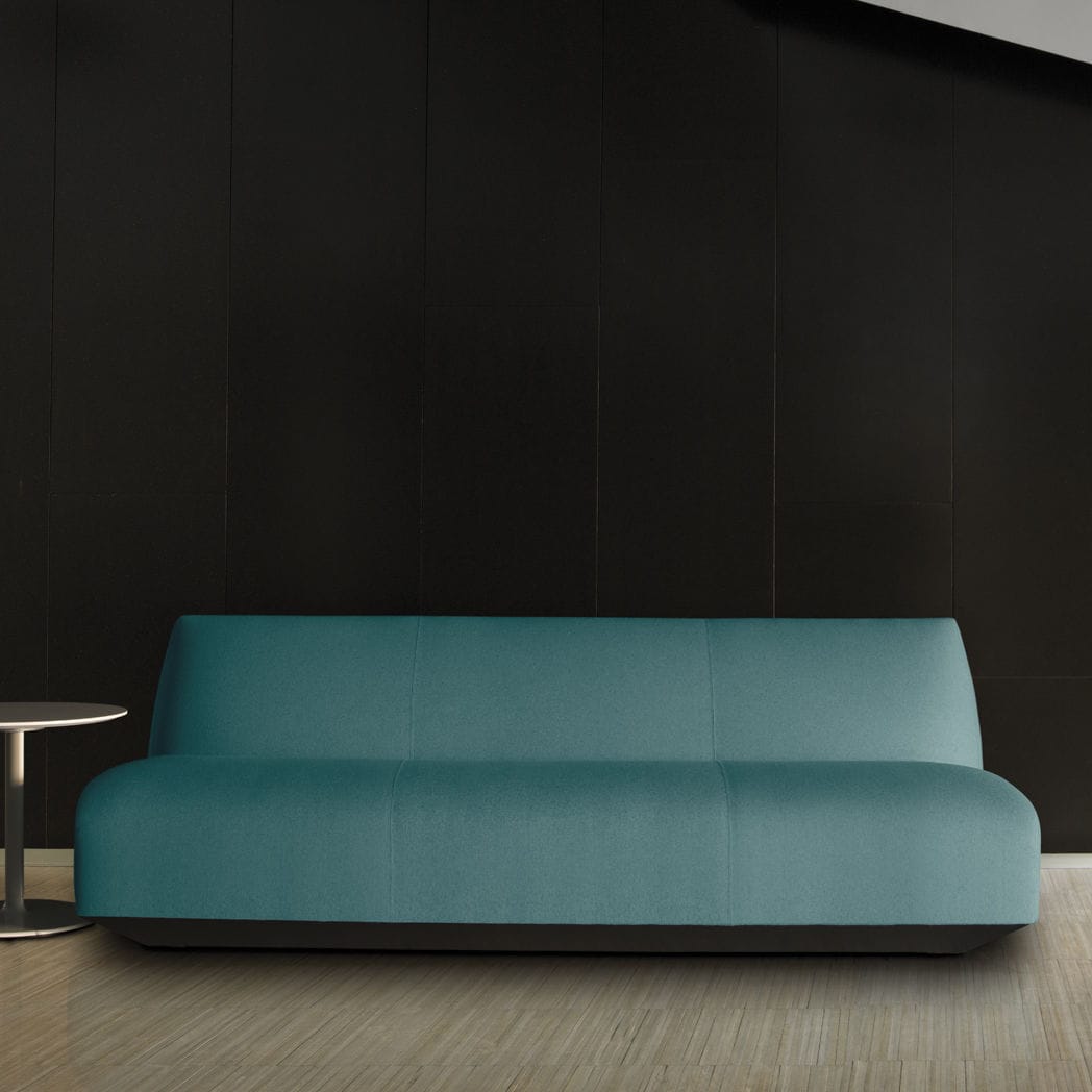 Sofá contemporáneo - MANFRED - Andreu World - azul / de tejido / para edificio público