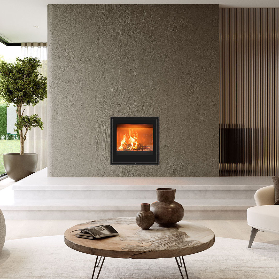 Chimenea insertable de leña - CUATRO-7 COMPACT 70 - Barbas - de metal / de convección natural ...