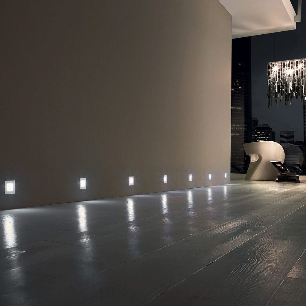 Luminaria empotrable de pared - BASE - L&S - fluorescente / cuadrada