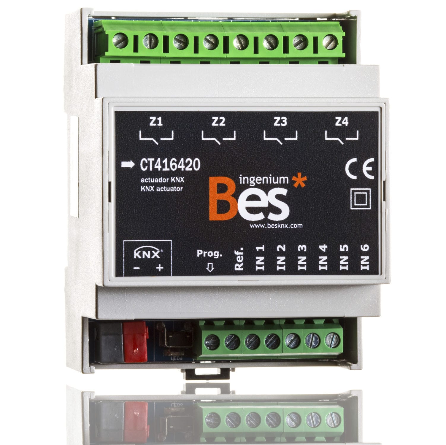 Actuador de conmutación KNX - 6E4S-16A-K - Ingenium - BES KNX - en riel DIN