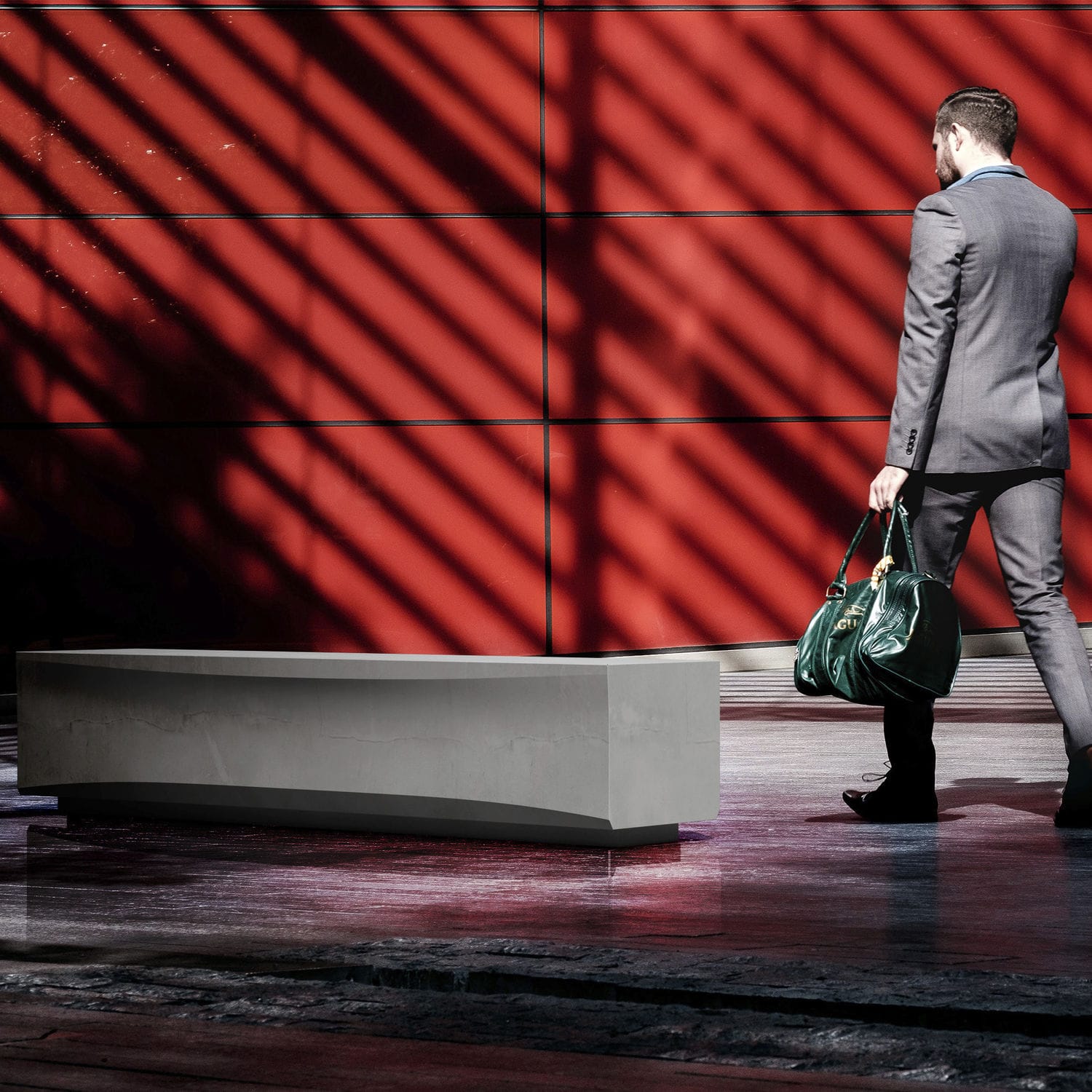 Banco público de diseño original - BLADE - LAB23 - en material ...