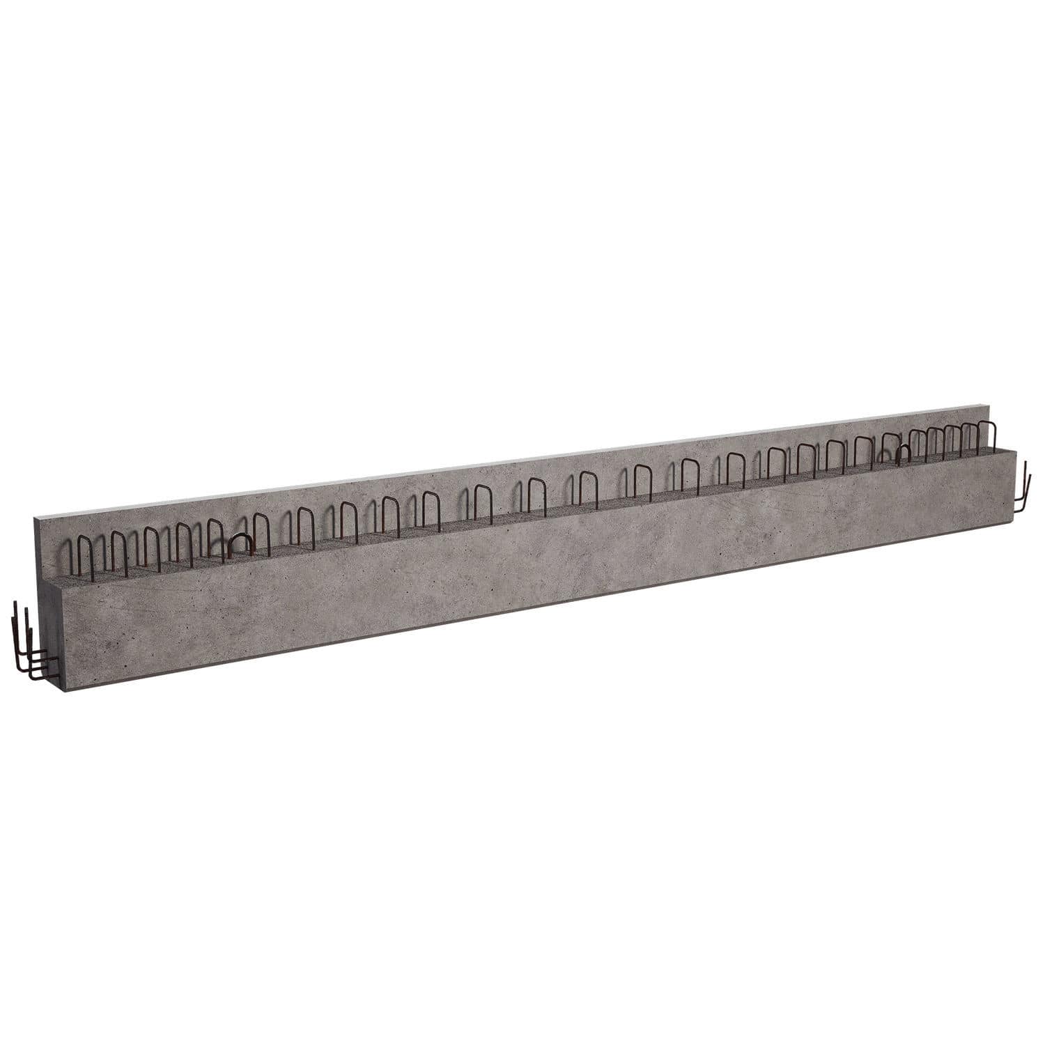 Viga prefabricada - PCS - RECTOR - de hormigón / rectangular / para ...