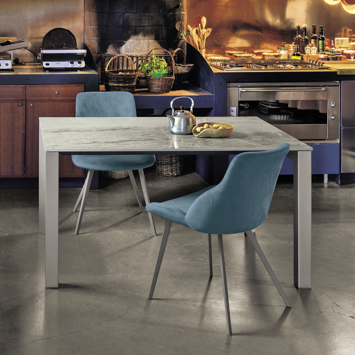 Mesa de comedor contemporánea - ENEA 130 - Target Point - de gres porcelánico / con base ...