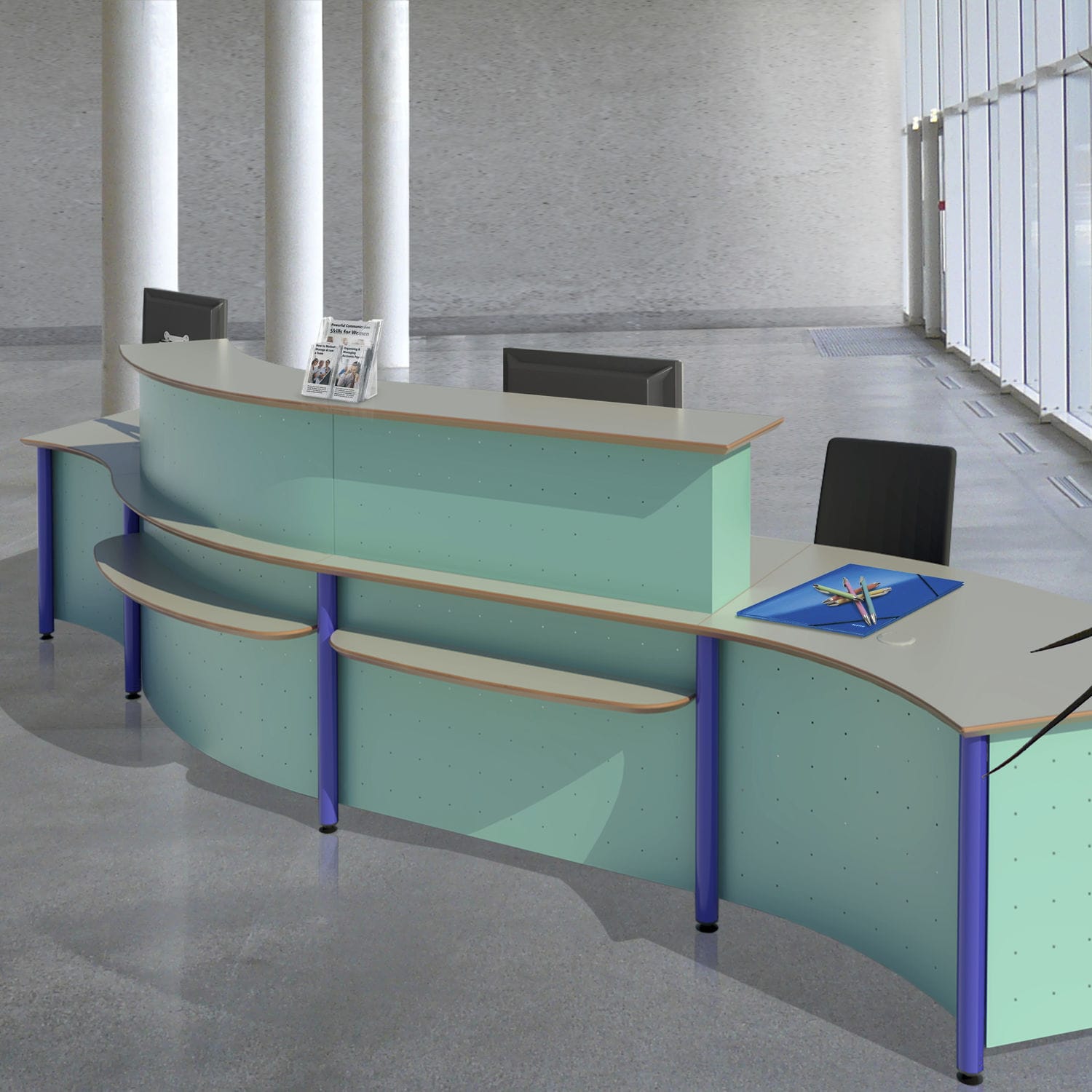 Mostrador de recepción modular - OCEANE - DPC - en arco de círculo ...