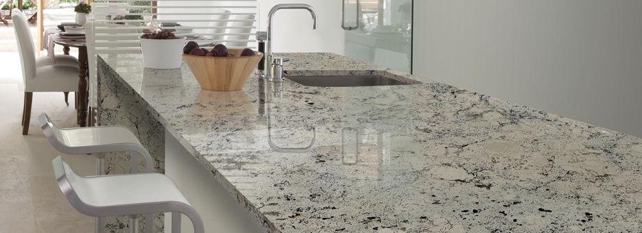 Encimera de granito - WHITE & GREY : ALASKA - Levantina - para cocina ...