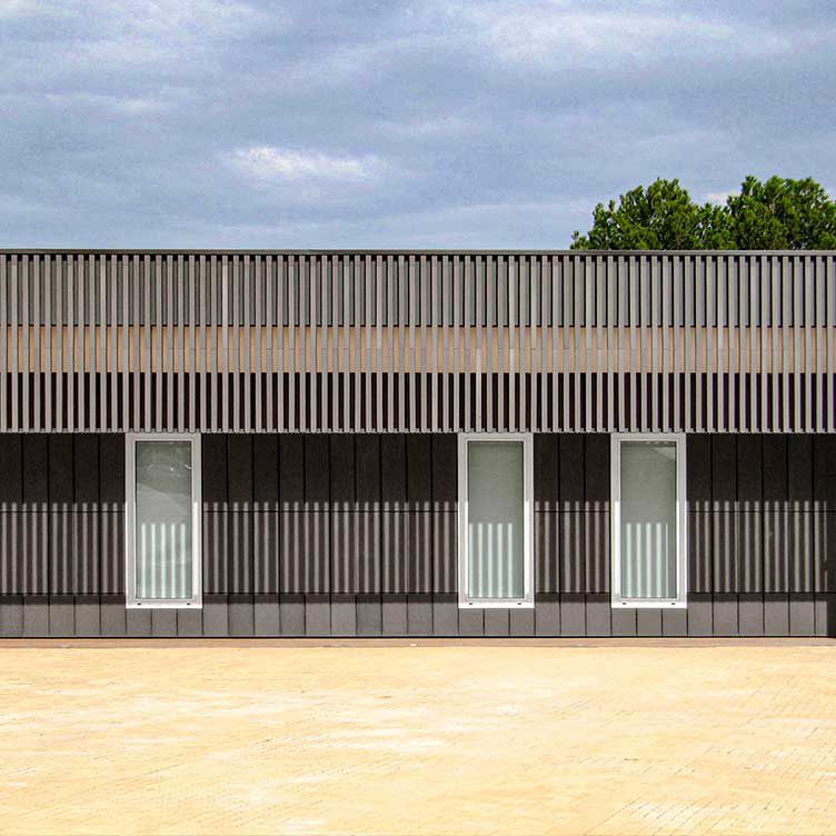 Celosía con lamas de cerámica - T - FAVETON - para fachada / vertical ...